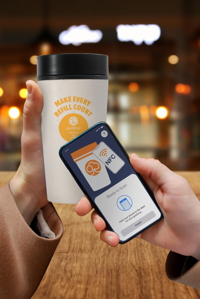 goodbag - Smart NFC cups for coffee shops and bakeries